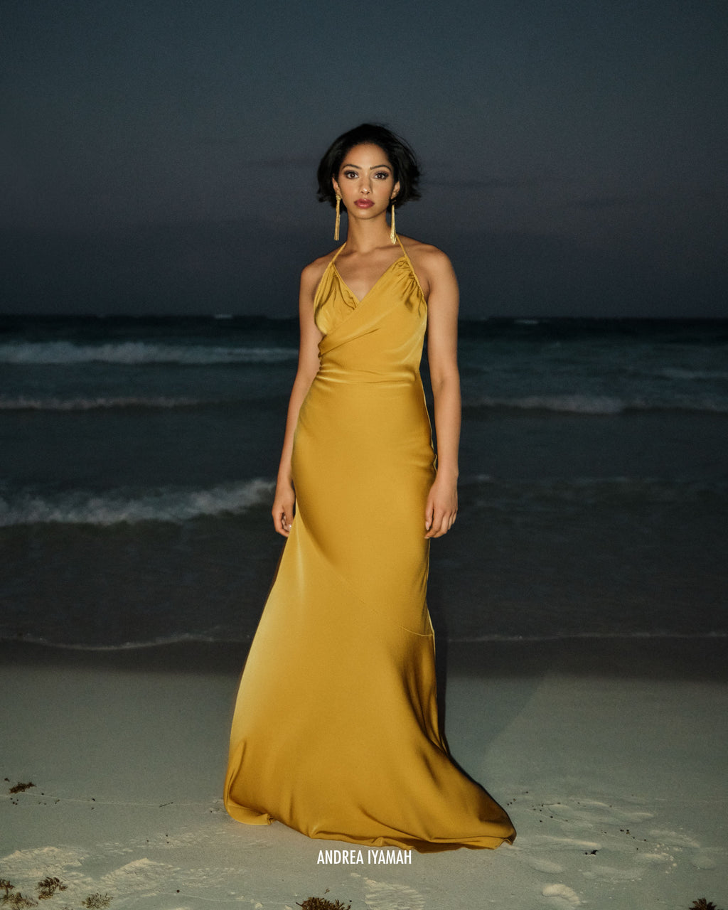 ANDREA IYAMAH TIRO DRESS - MUSTARD – Andrea Iyamah