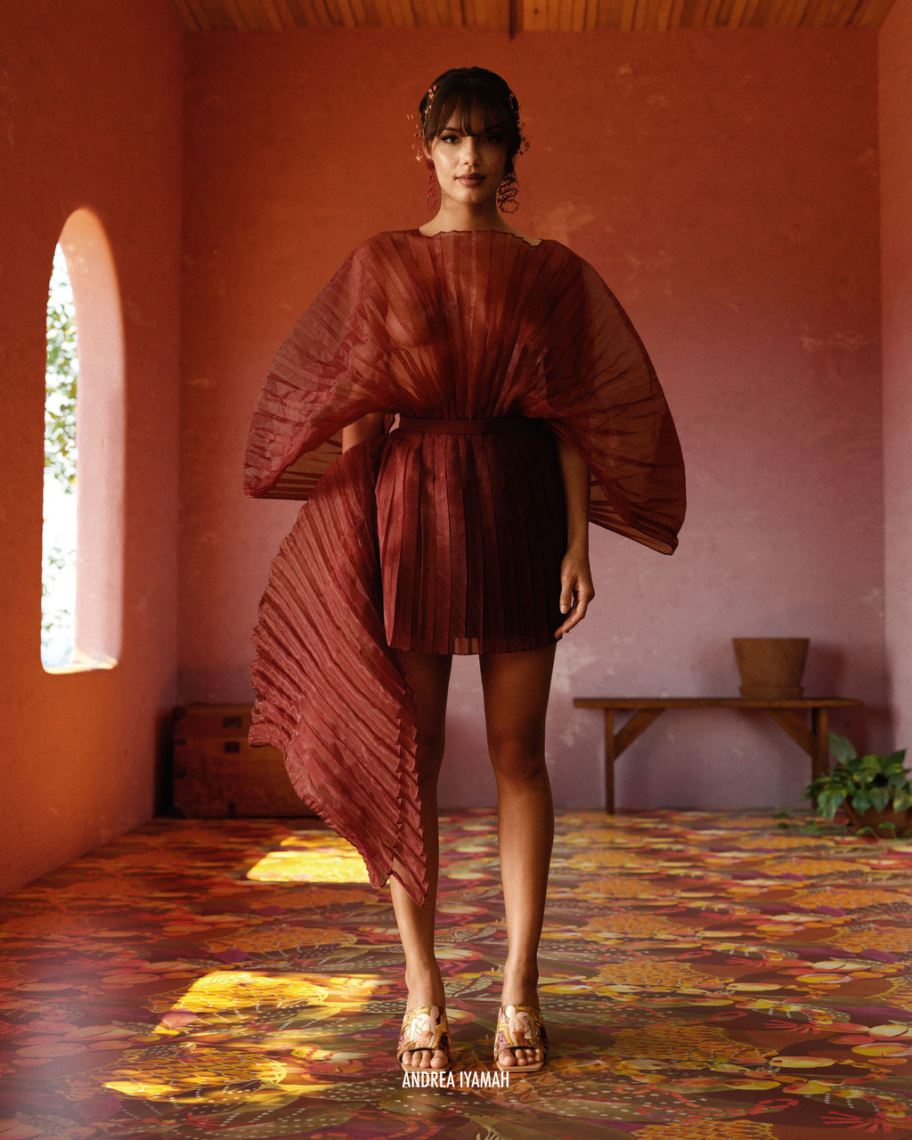 ANDREA IYAMAH IME SKIRT - WINE – Andrea Iyamah